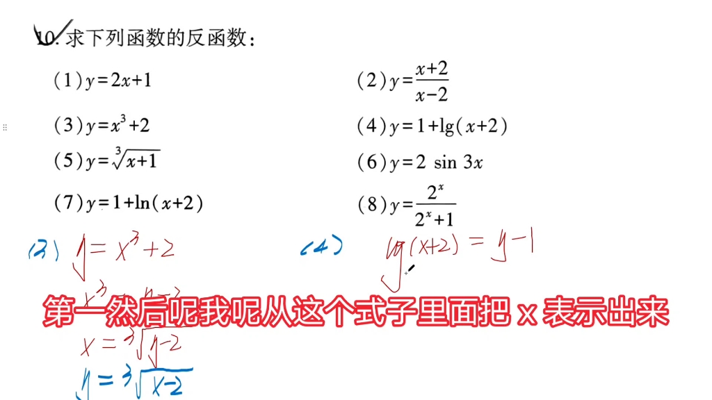 什么是反函数,怎么求一个函数的反函数