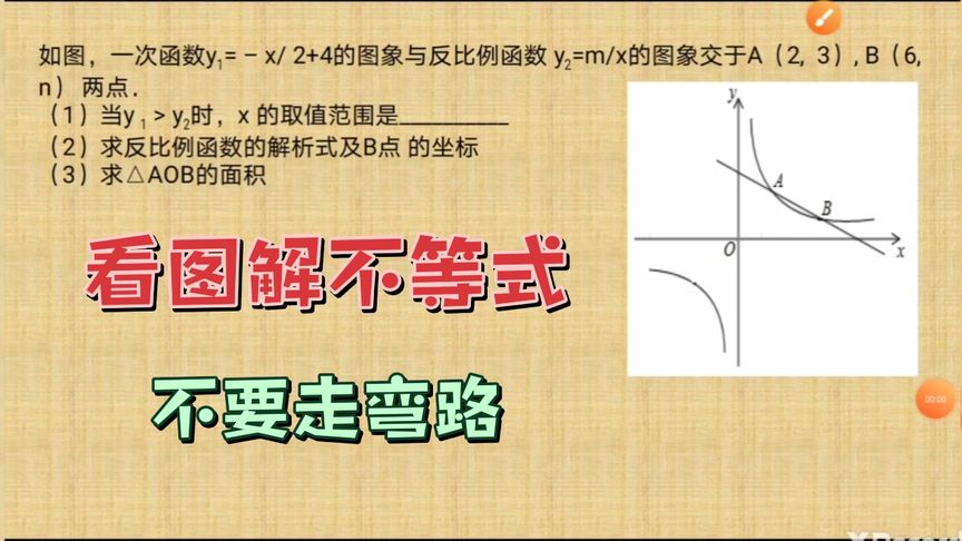 当反比例函数遇到一次函数,哪一个的函数值大?你会划分区域吗?