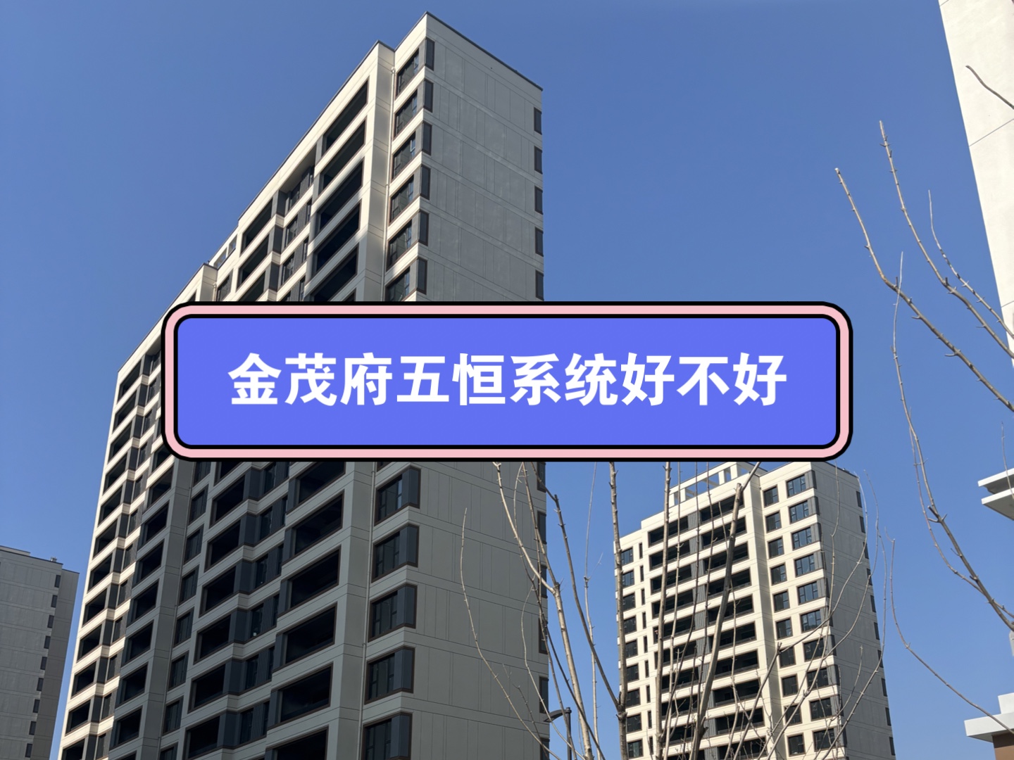 金茂府的五恒系统到底好不好