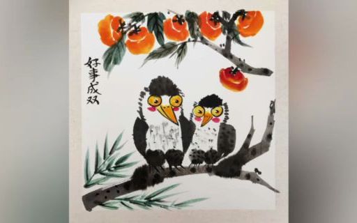 少儿趣味水墨国画作品合集,简单易学适合孩子临摹,效果非常好!