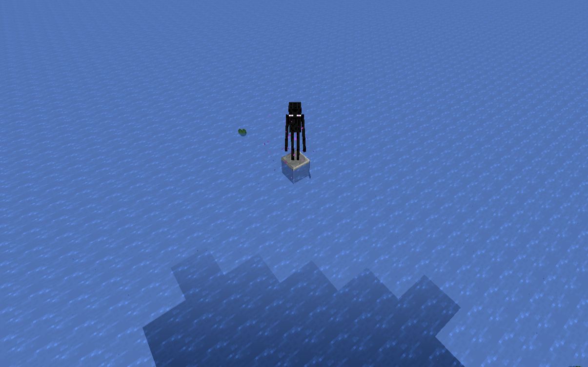 【我的世界】1.15快照小黑不会瞬移到水,那么在一个满是水的世界呢?