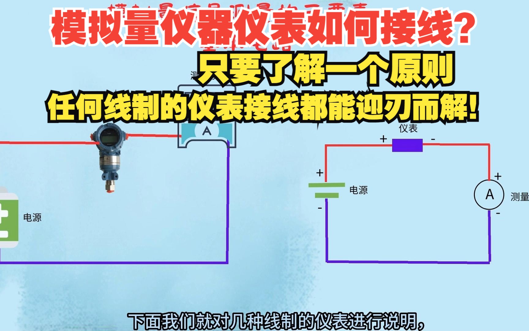 模拟量仪表如何接线?只要了解一个原则任何仪表接线都能迎刃而解