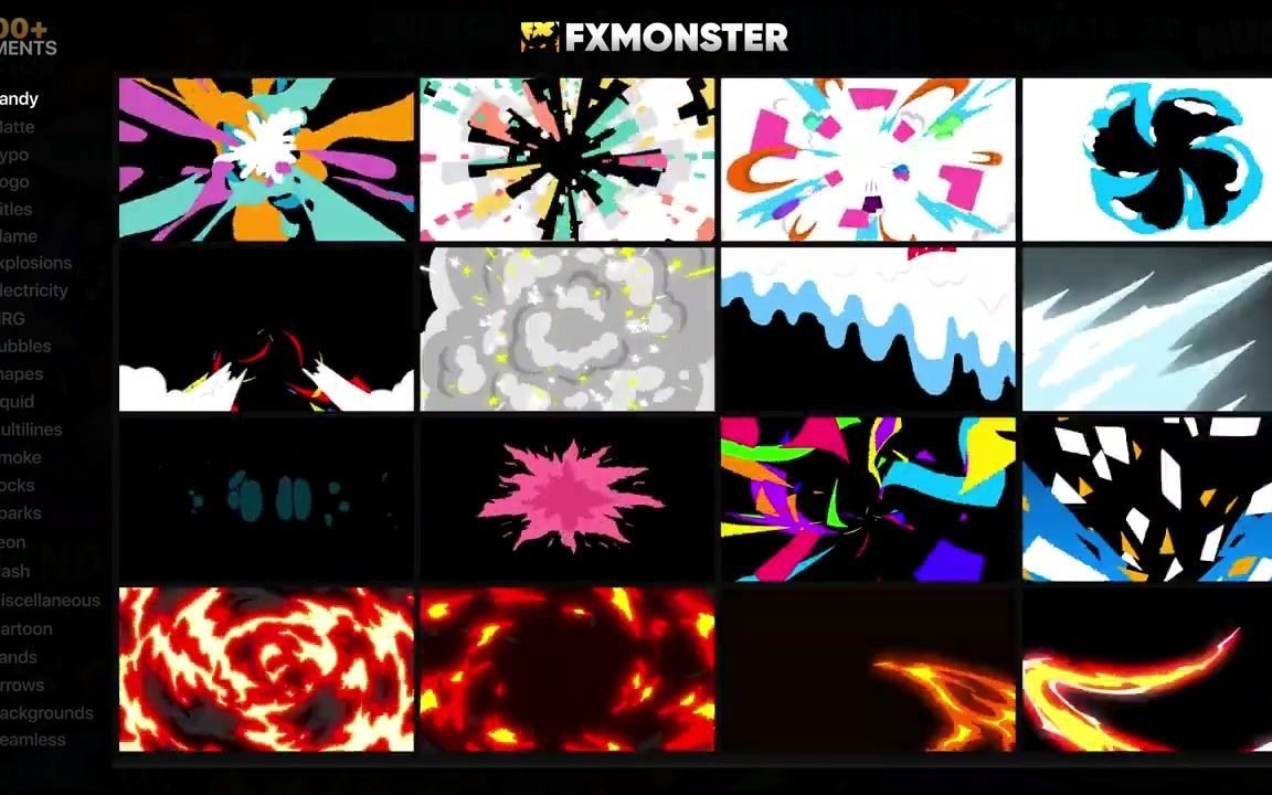 AE模板免费分享-超级MG动画元素特效包