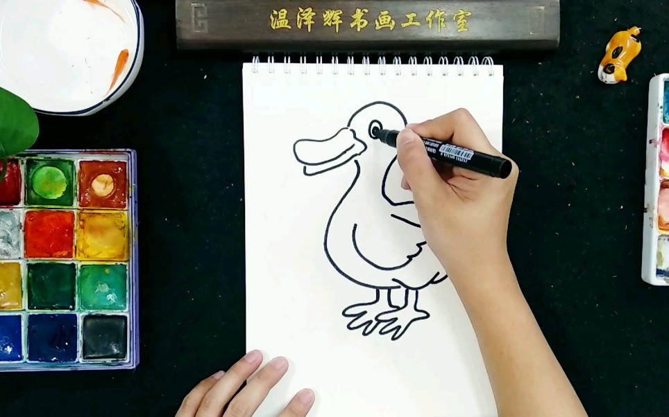 适合初学者学的简笔画鸭子