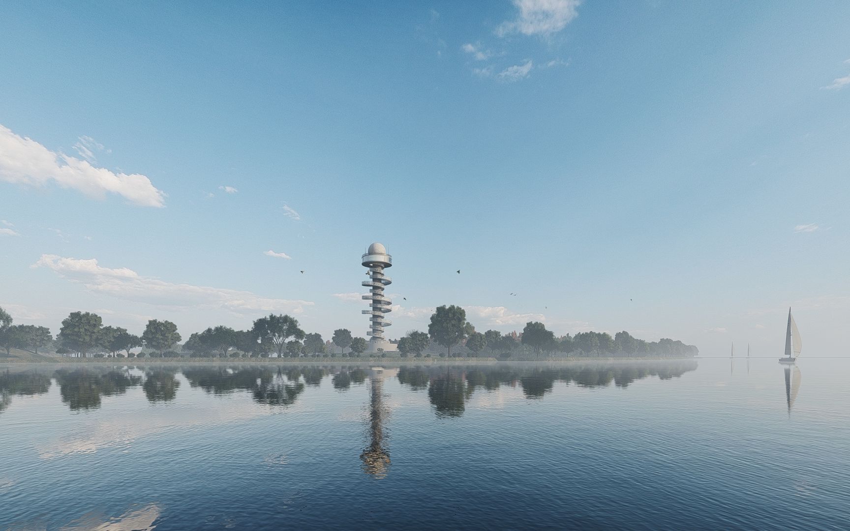 三天一个lumion动画——气象塔设计