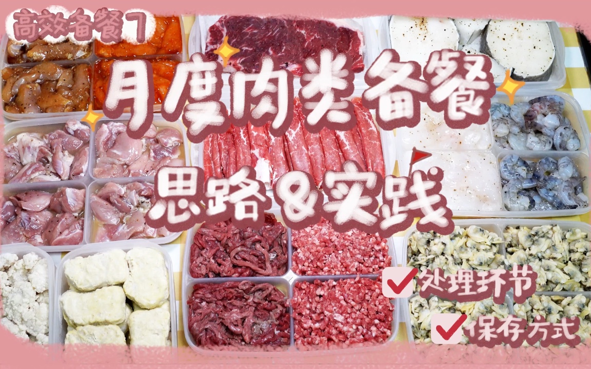 省钱省时间的备餐法|1张表搞定月度肉类饮食计划!肉类备餐思路+12种...