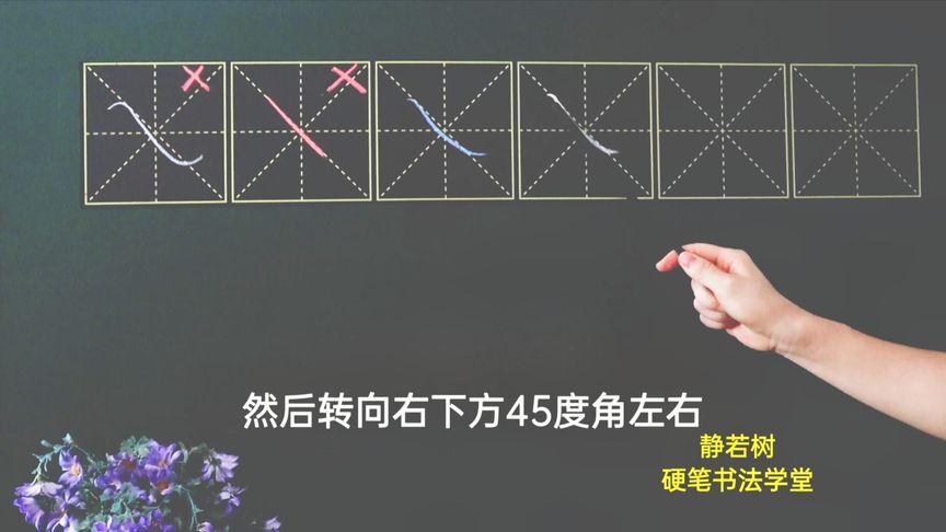 硬笔书法笔画斜捺如何写?学完这3步,轻松掌握