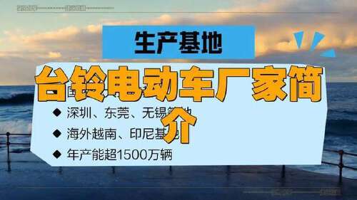 揭秘台铃:这家电动车巨头如何跑出百亿里程?