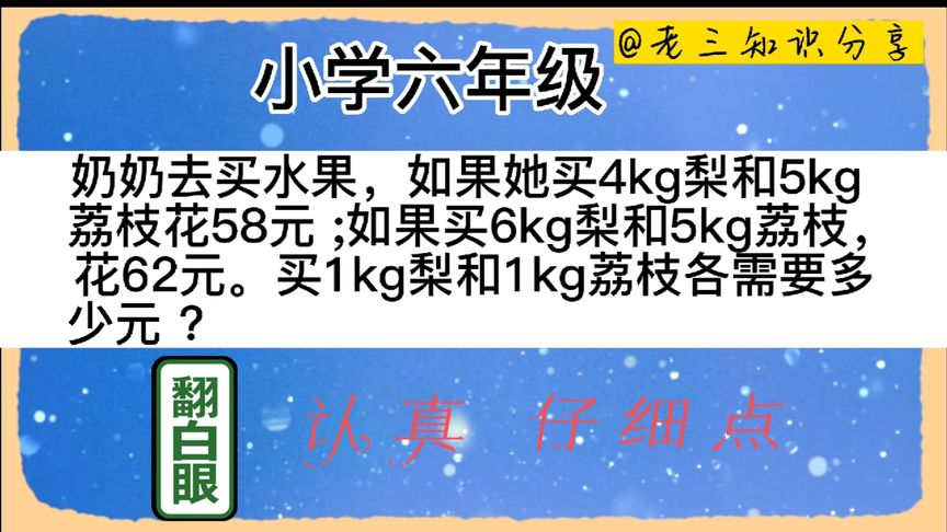 小学六年级计算题,常考题型数学思维,知识点!