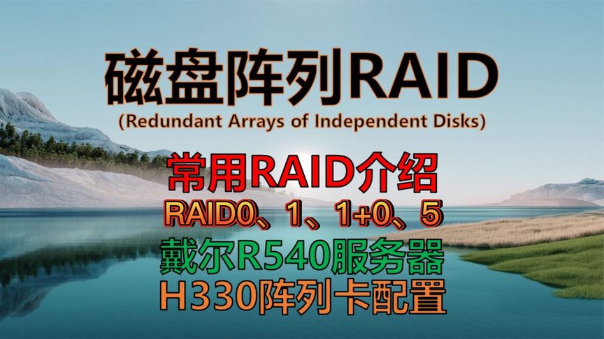 硬盘阵列RAID介绍与H330阵列卡配置方法—分享真技术 学习真知识