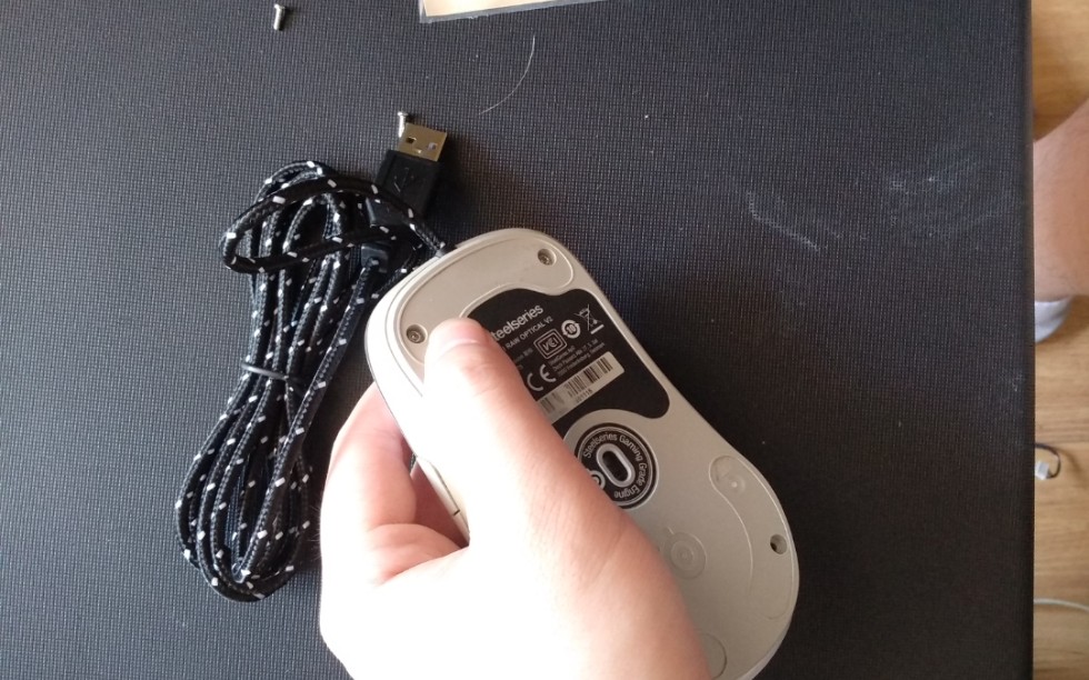 猫猫咬断了鼠标线,无可奈何自己换