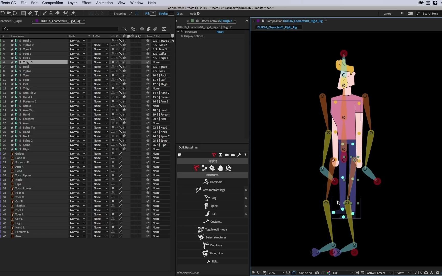 Duik16人物绑定-ae教程