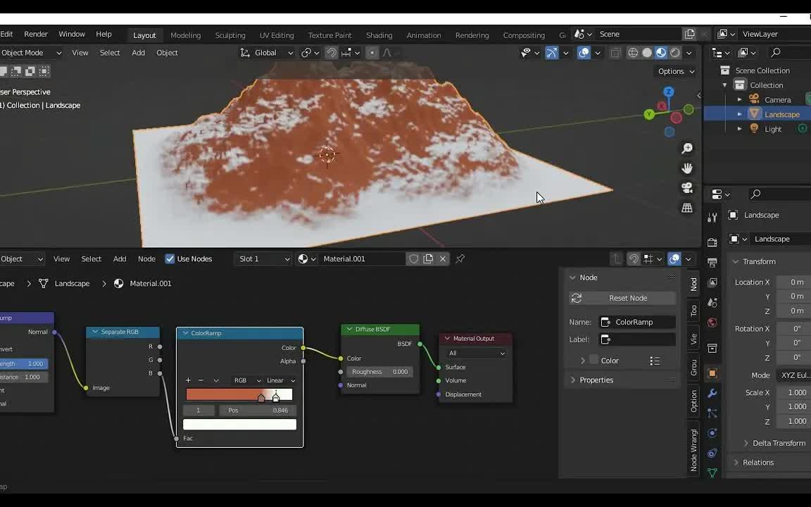 Blender中文版插件Waterial 教程如何添加 Land Scape Addon 并将材质...