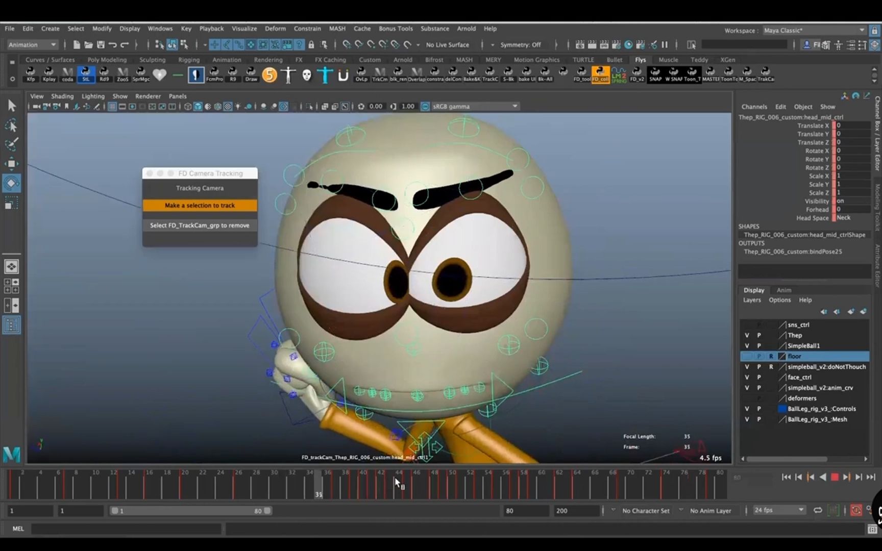Maya角色动画制作控制器跟踪插件-快速解决角色移动不好做动画的...