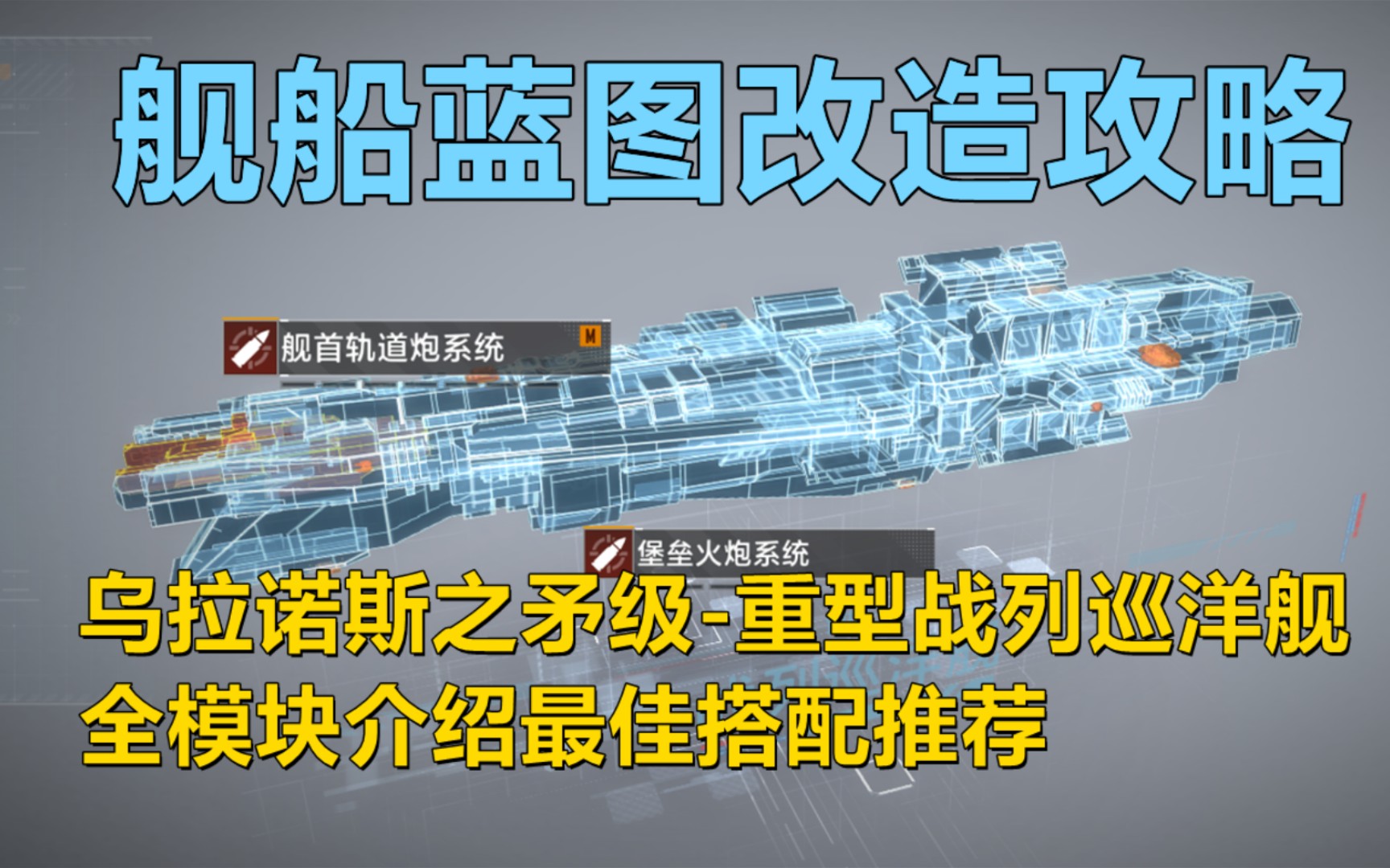 【无尽的拉格朗日】乌拉诺斯之矛级-重型战列巡洋舰的全模块介绍与...
