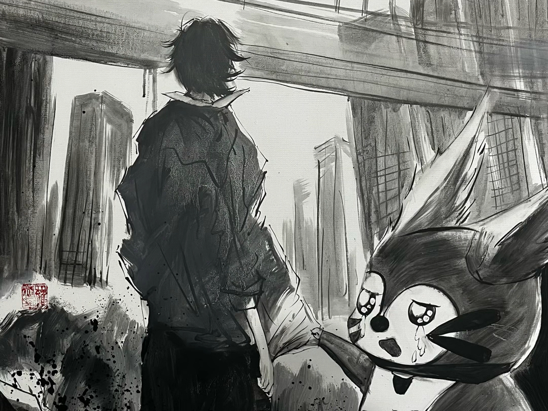 因为你,点醒了全世界,再见胖猫#画画#梦奇#胖猫