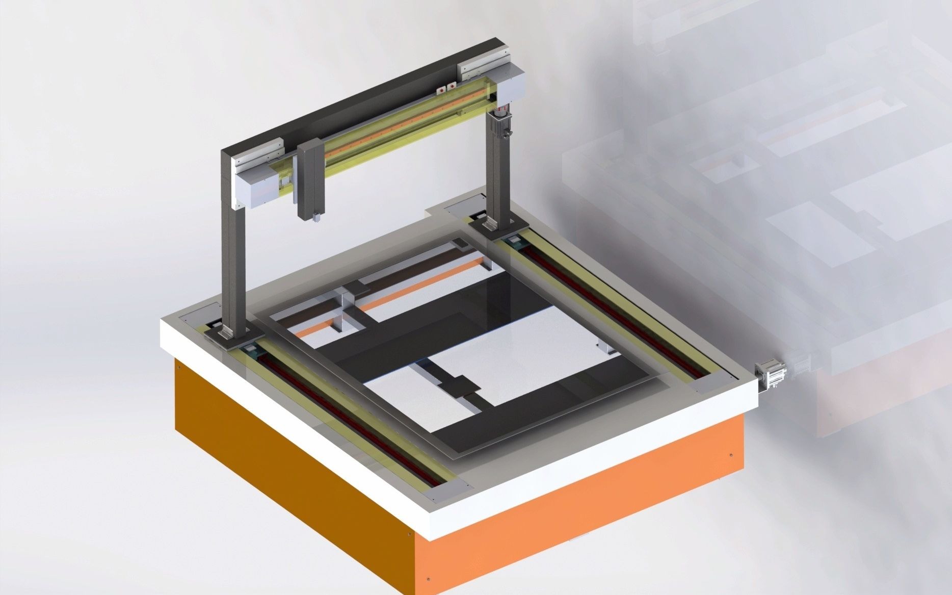 SOLIDWORKS也能做渲染动画 玻璃数控切割机演示动画仿真