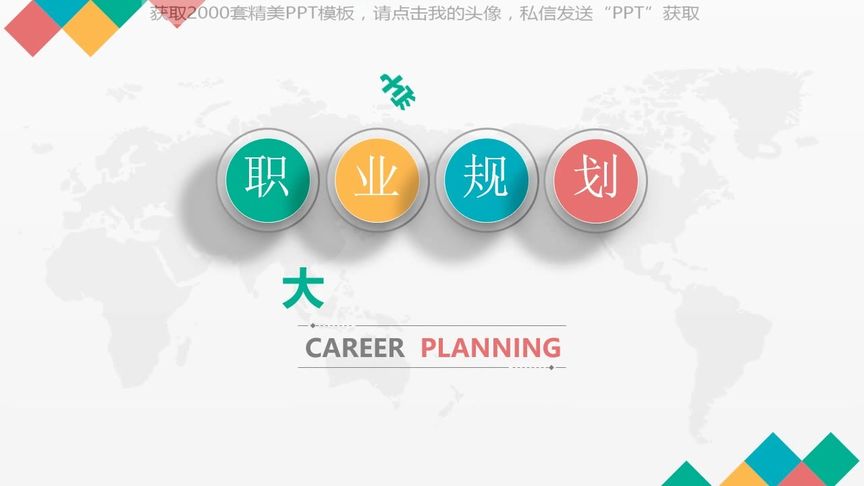 职业生涯规划PPT模板(1)