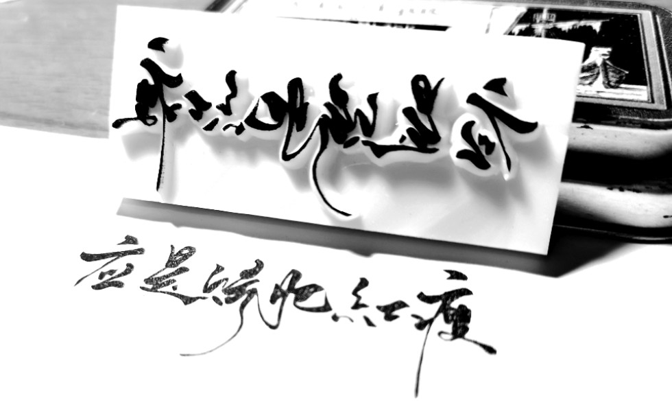 【橡皮章】(147/n)刻章过程:应是绿肥红瘦