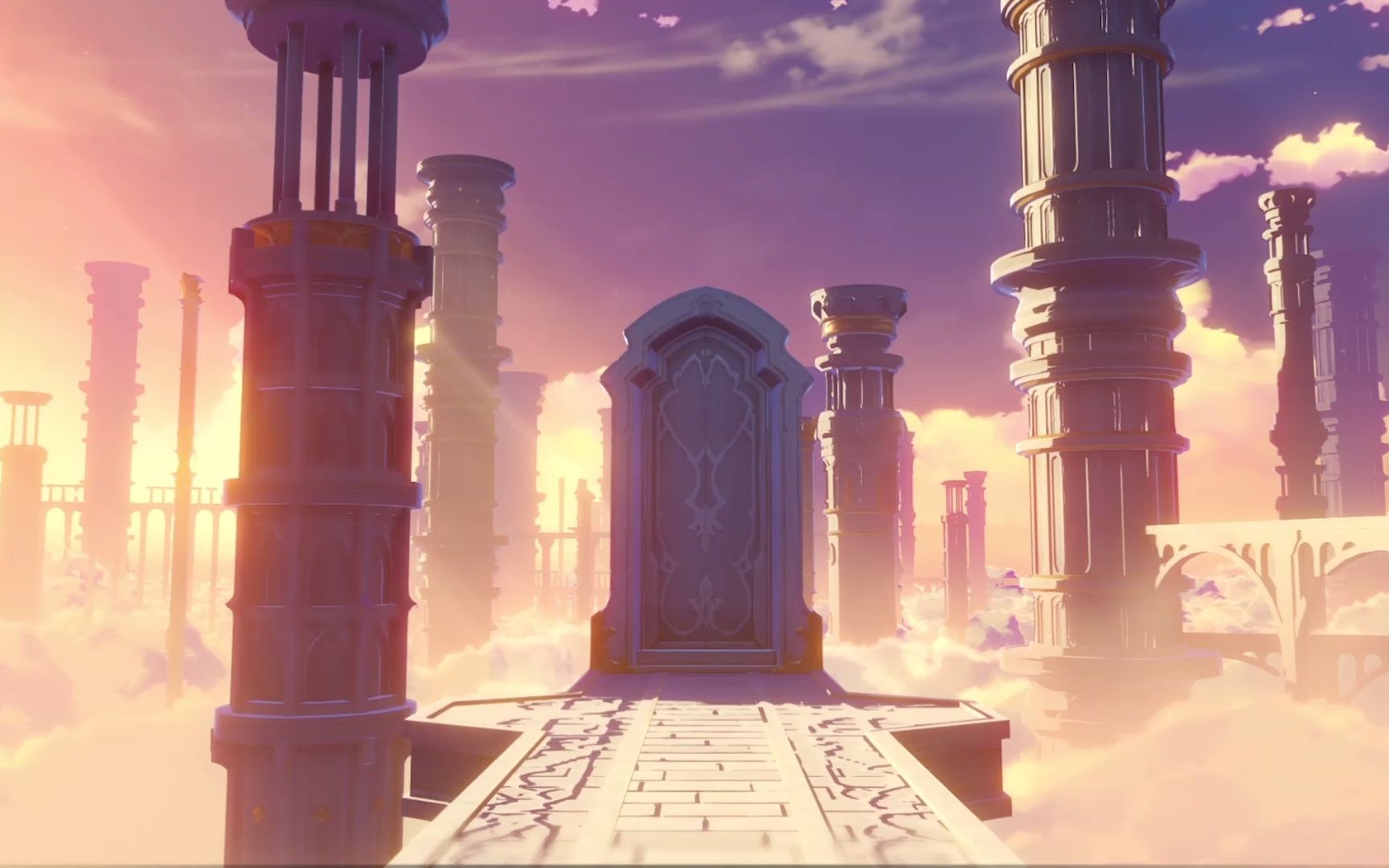 【原神1080p】 登录界面3-下午开门 循环动态壁纸