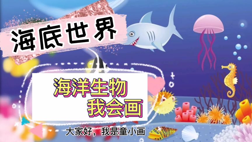 孩子画海洋生物没创意?带你走进海洋世界,寻找最美的海洋生物