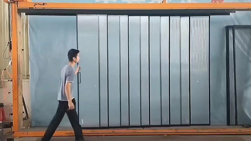 六联动极窄边框吊轨推拉门日常了解下#极窄边框长虹玻璃门