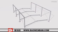 宝润达-厂房钢结构框架安装搭建动画演示