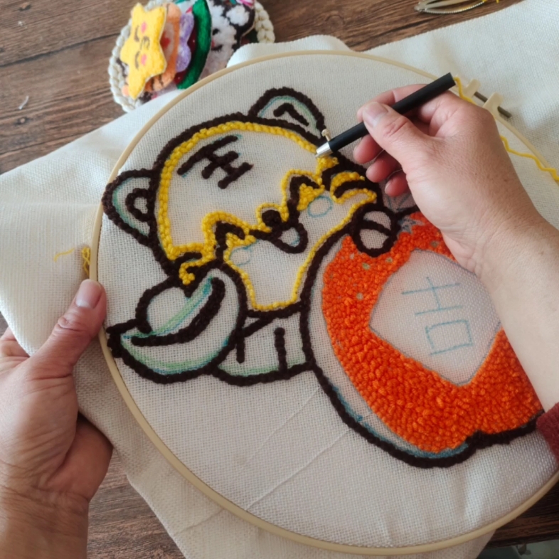 戳戳绣针粗细线效果对比