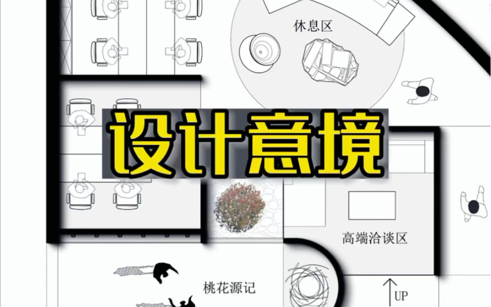 有意境的平面布局-办公空间