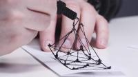 小巧方便的3D打印笔, 描绘的图案从平面到立体, 真是太厉害了!