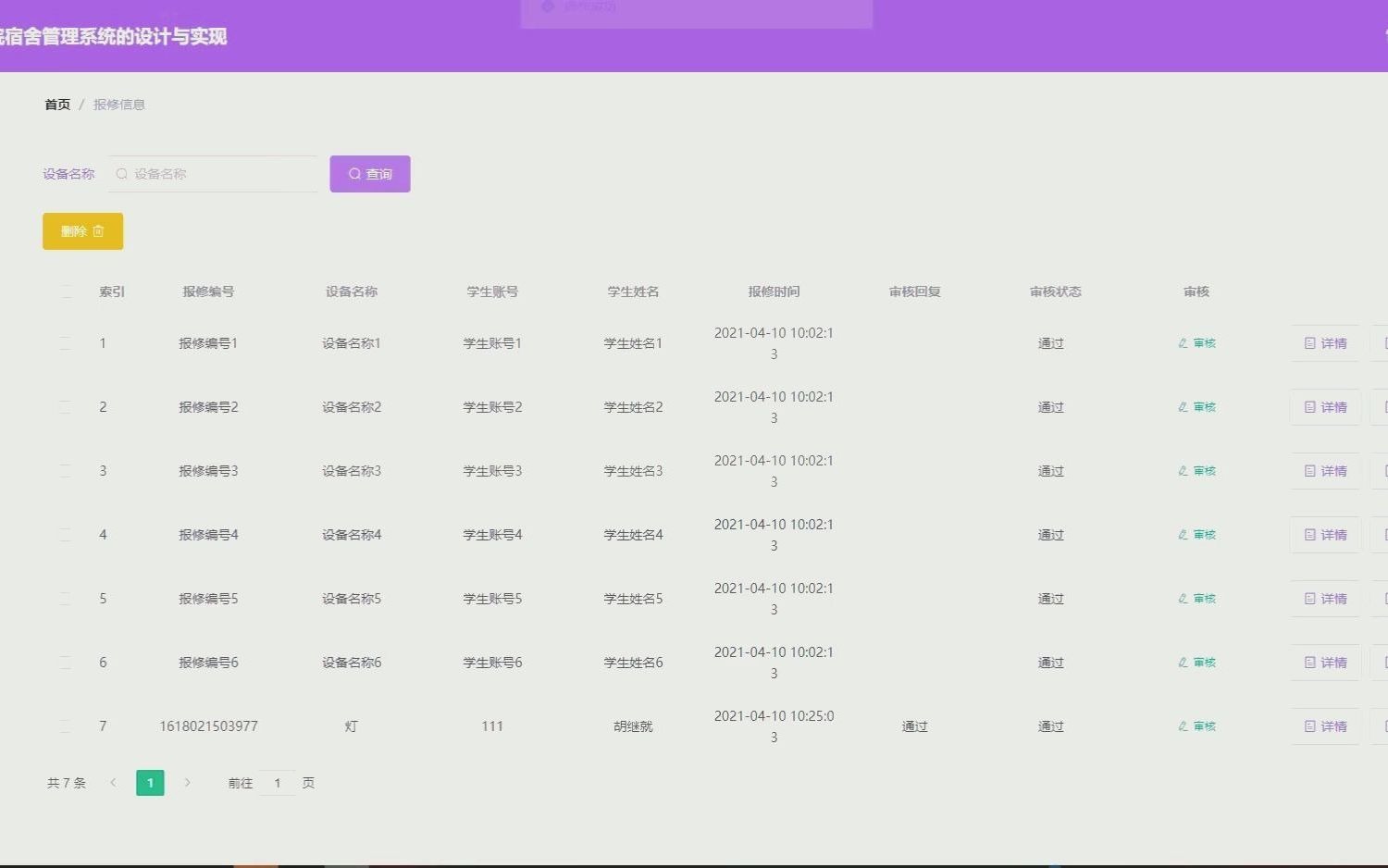 计算机毕业设计之基于Java语言开发的Vue潍坊学院宿舍管理系统设计...