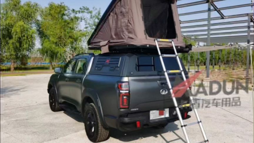 长城炮越野版皮卡车加装旅行版三开门后箱盖➕车顶帐篷⛺️