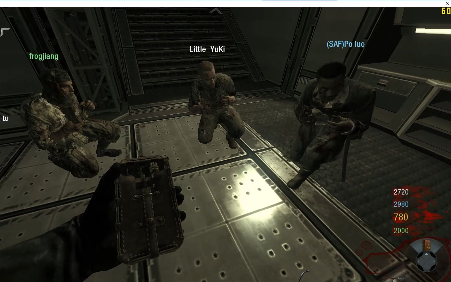 (使命召唤7)僵尸模式月球四人卡四个黑客