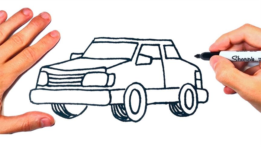 和我一起学画画,今天我们来画一辆汽车!