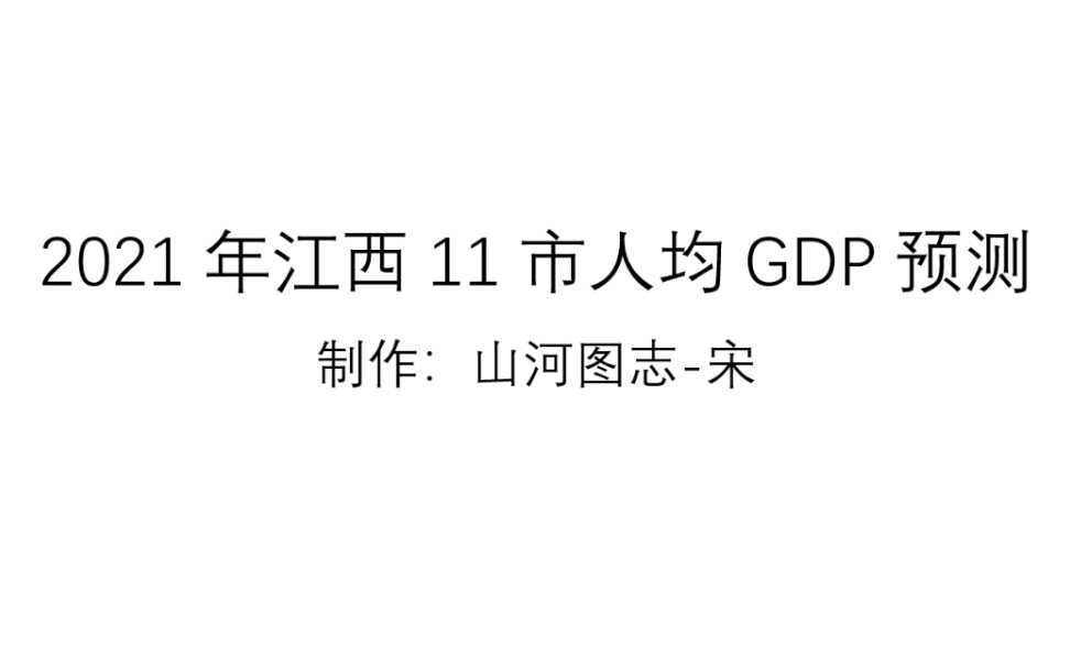 [经济预测]2021江西11市人均gdp预测(第一版)(个人预测,仅供娱乐)