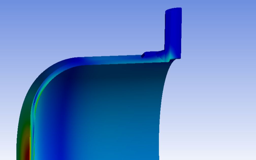 Ansys Workbench,压力容器受力分析,带有焊缝和加强圈,仅供参考。