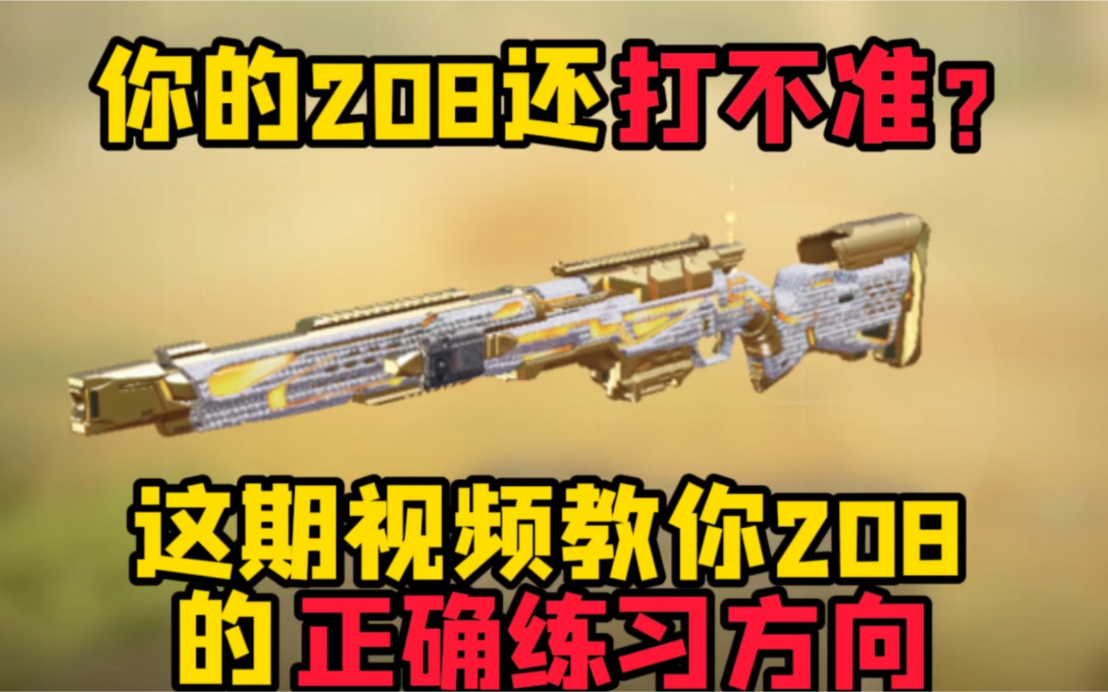 ...这期视频教你正确有效的练习208!干货满满看了不亏!_使命召唤_教程