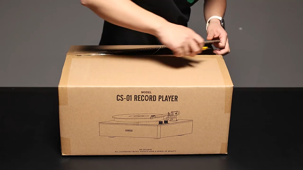酷极客 CS01蓝牙黑胶唱片机拆箱教程