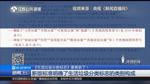 《生活垃圾分类标志》将更新,明确标志类别构成,方便市民投放