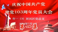 市光一村(3)党总支庆祝建党103周年党员大会2014年