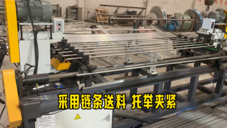 长管件全自动倒角机视频 不锈钢管件倒角机
