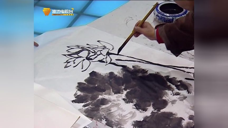 郭石夫老师亲自示范绘画写意水墨荷花!