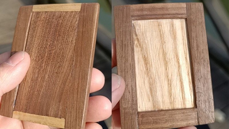 【微缩家具】黑胡桃白蜡木组合柜门