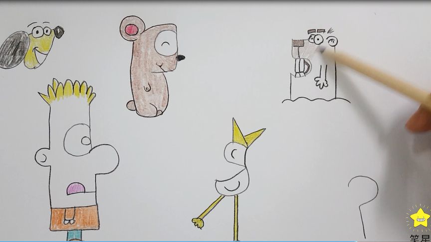 宝爸宝妈必备简笔画教程,数字字母符号的创意,最好的亲子互动