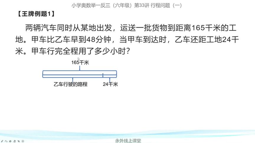 行程问题在生活中的应用比较广泛,先来看下这道题怎么做