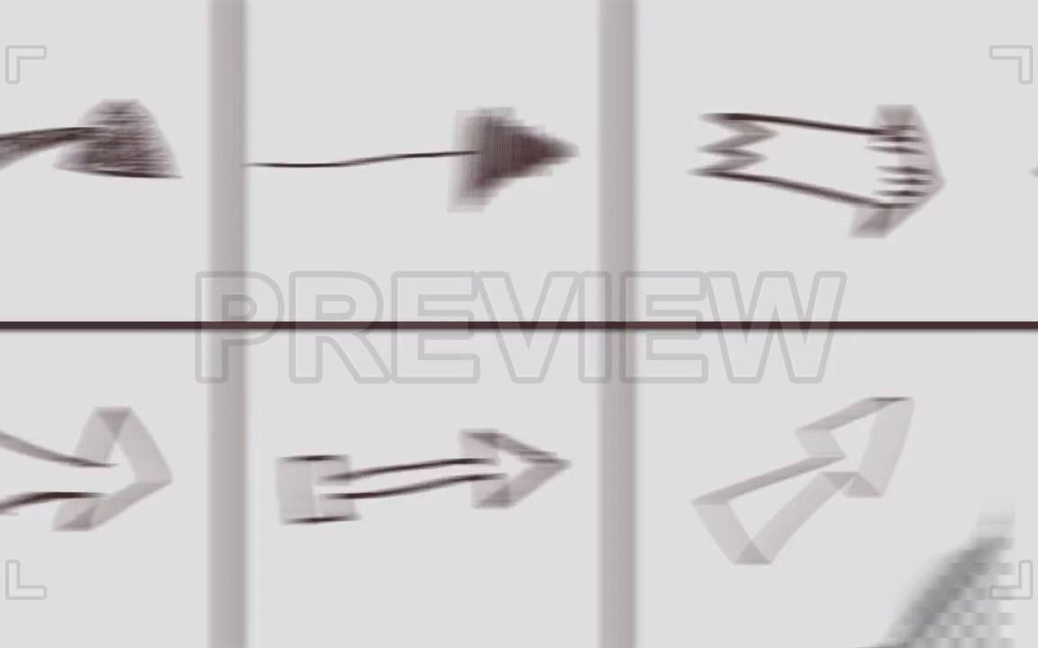 Pr视频素材 30组4K涂鸦手绘钢笔箭头草稿线条动画元素 Pr素材