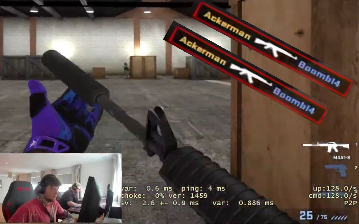 【s1mple】s1mple直面胖球进行导管!真男人の1V1大战! 森破与胖球为...