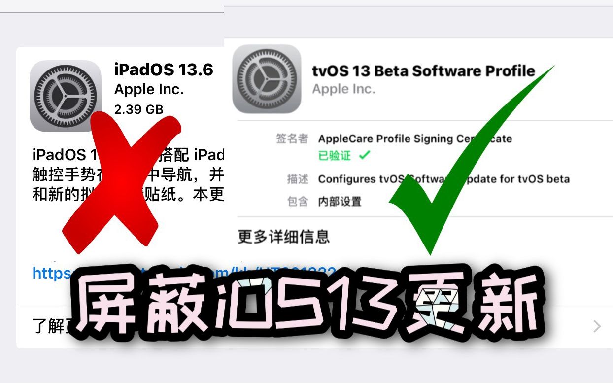 【教程】教你屏蔽iOS更新!2020.07测试有效 | 最新tvOS描述文件