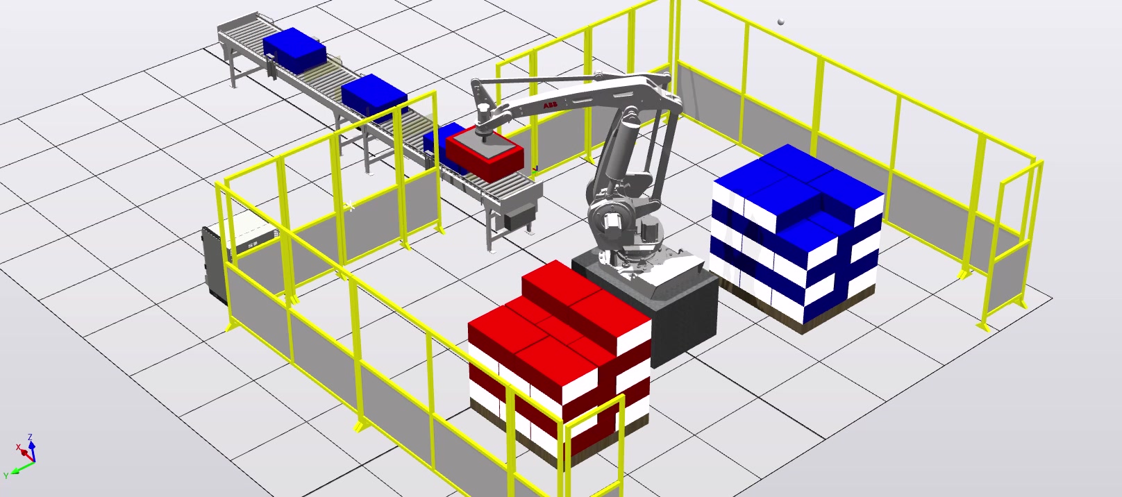 RobotStudio连续自动分类码垛
