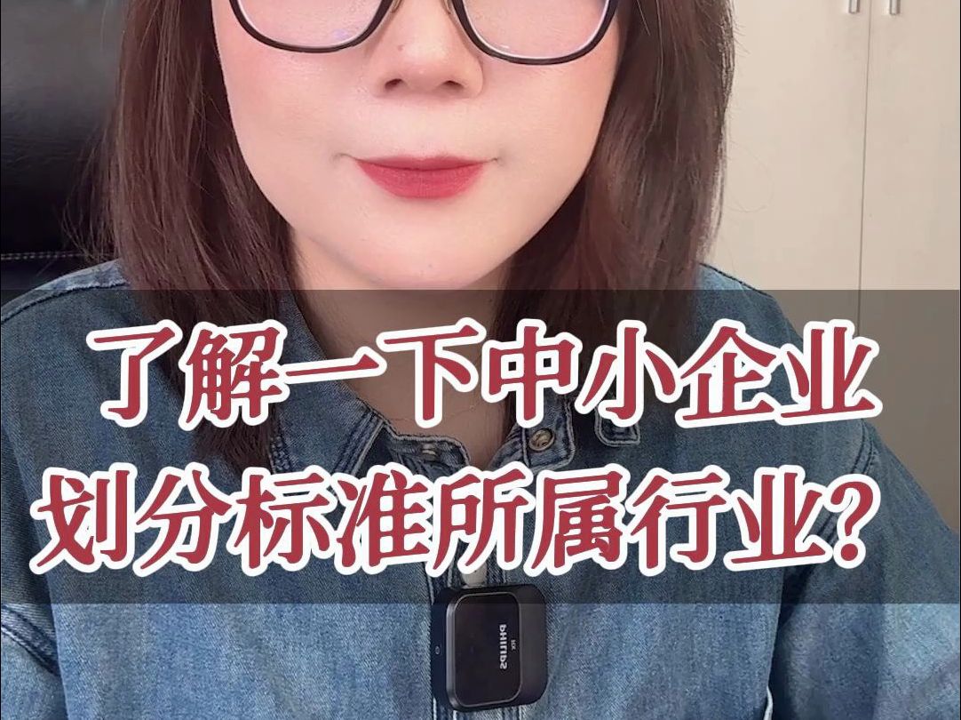 【政采0-1】了解一下 中小企业划分标准所属行业?